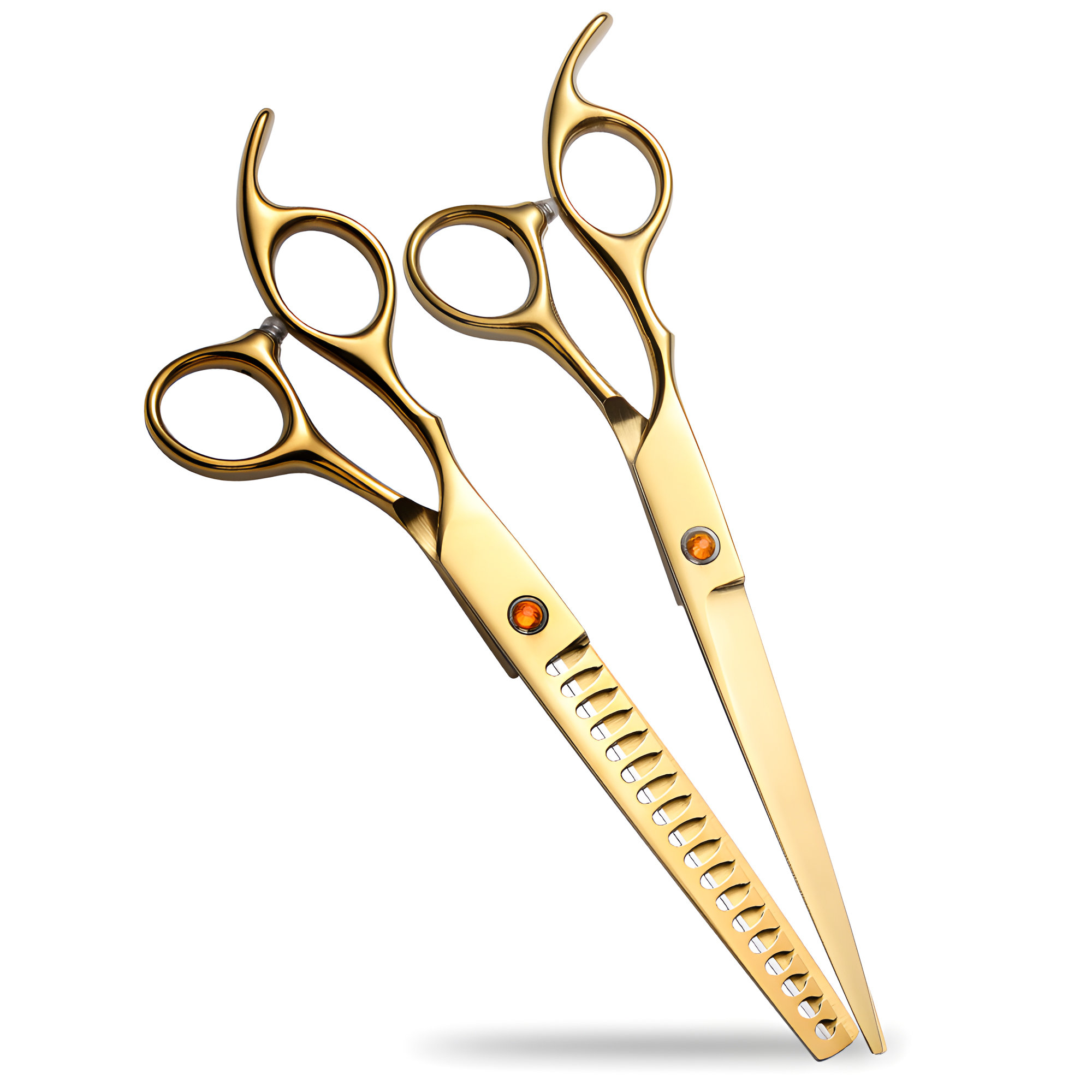 NUODA 7-Inch Straight Scissors And 7-Inch Fishbone Scissors, Pet ...