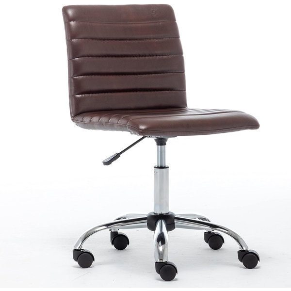 Wrought Studio™ Conference Ribbed Home Office Mid Back Leatherette Task ...