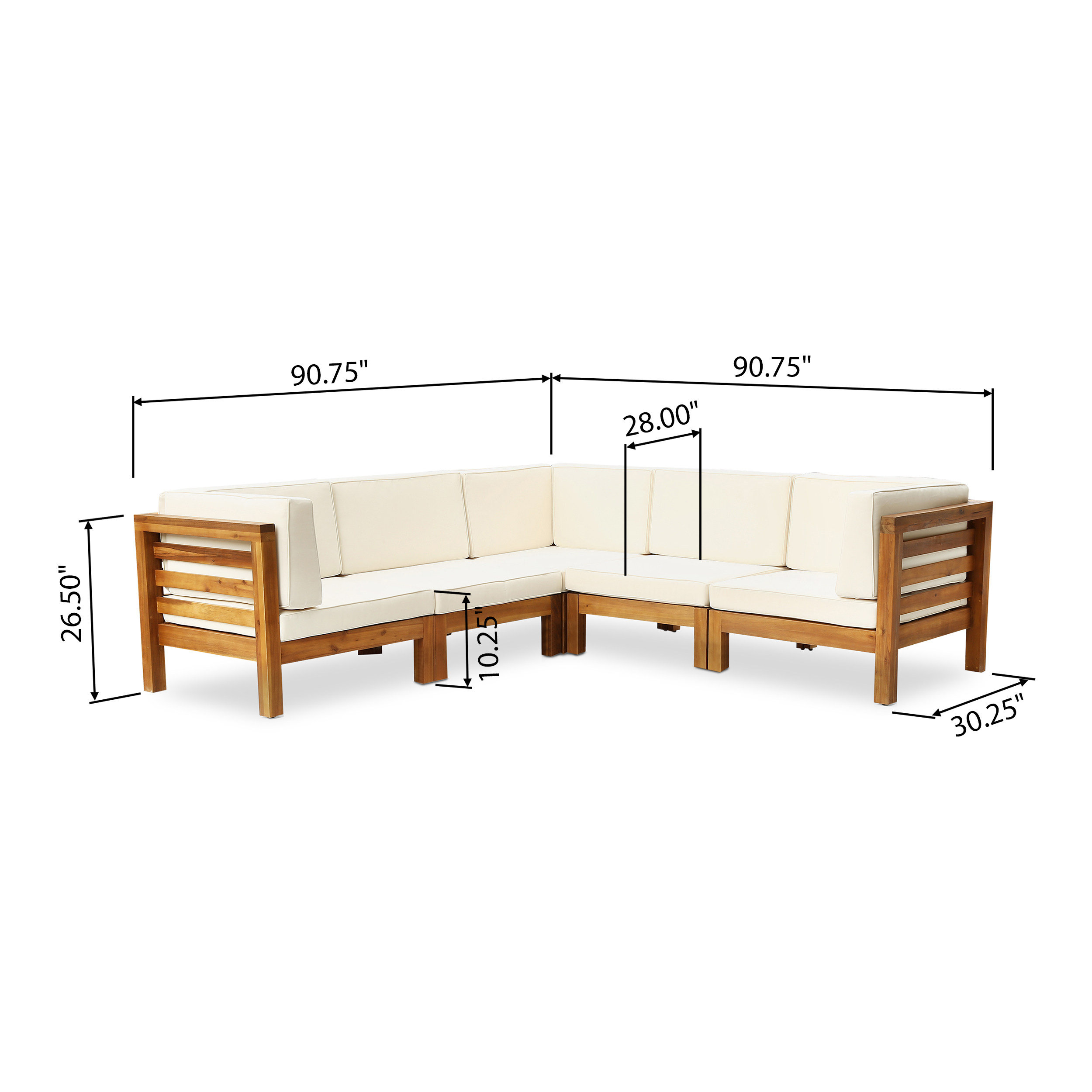 AllModern 30.25'' Wide Outdoor Symmetrical Patio Sectional with ...