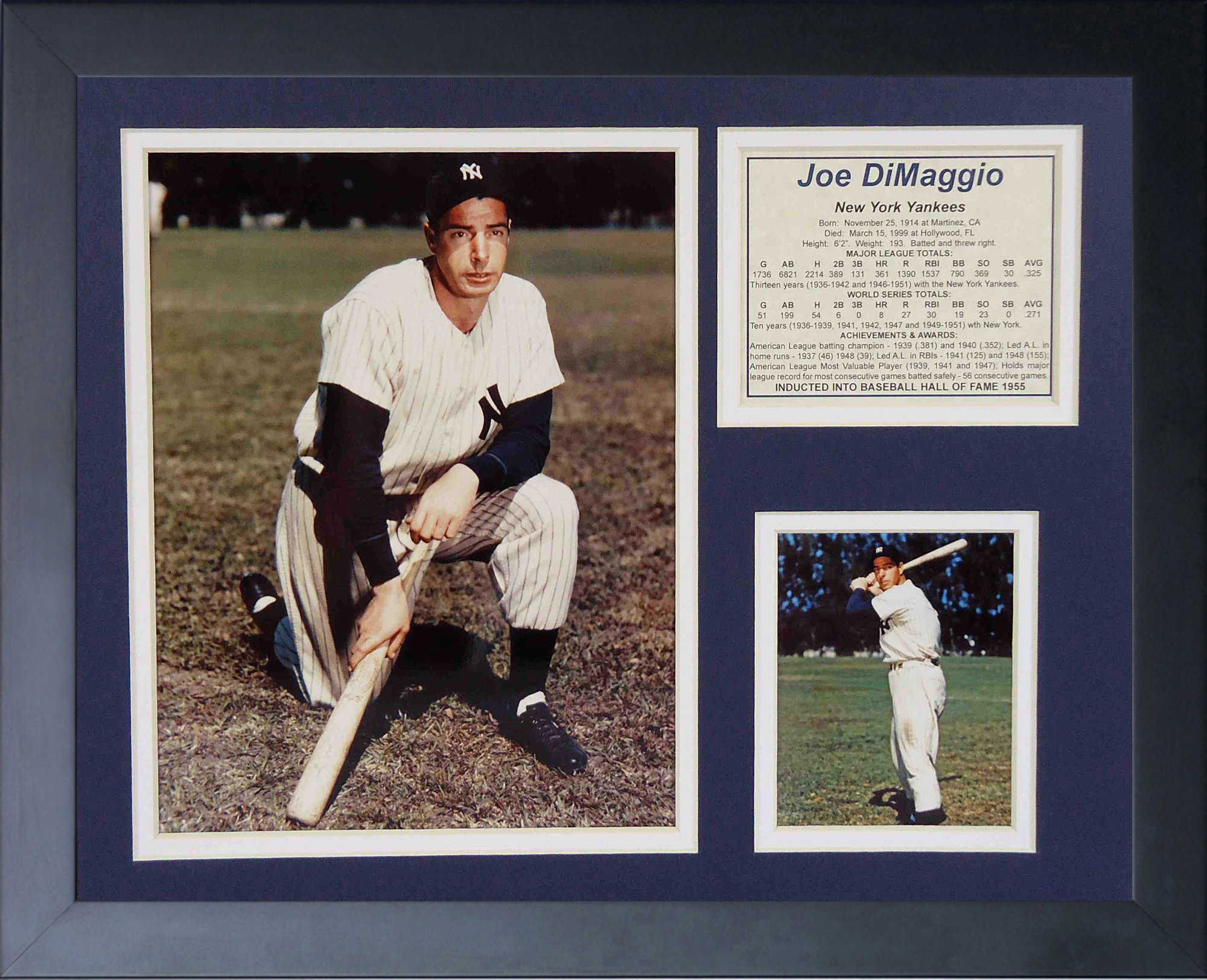Legends Never Die Joe DiMaggio Framed Memorabilia | Wayfair