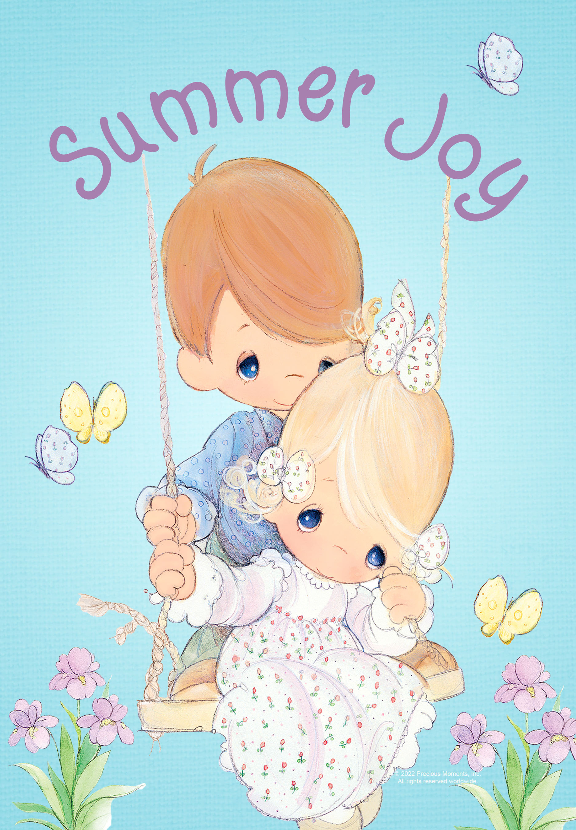 Trinx Precious Moments Summer Joy Swing House Flag, 28" x 40 ...