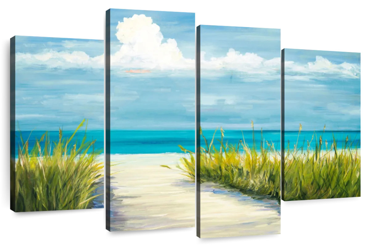 Beachcrest Home™ Gillard Calming Beach Scene | Wayfair