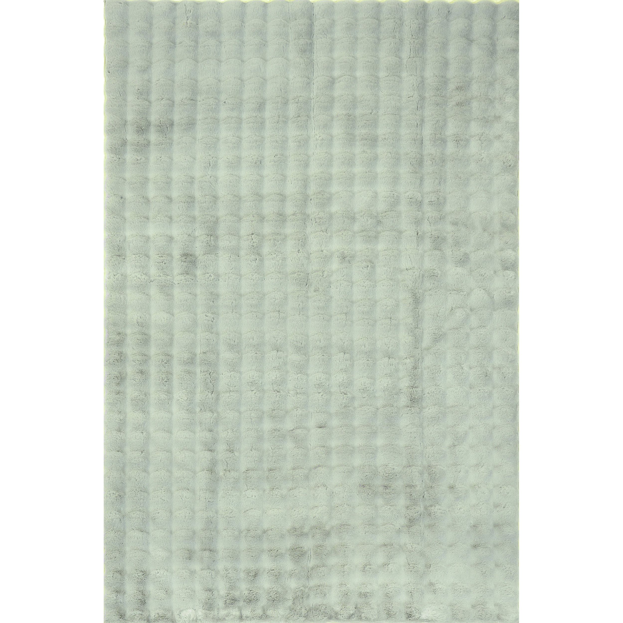 George Oliver Jeni SuperiorWash Solid Faux Rabbit Machine Washable Area ...