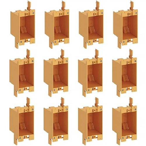 Inlight Single Gang Electrical Outlet Box, 12 Packs, 14 Cubic Inch ...