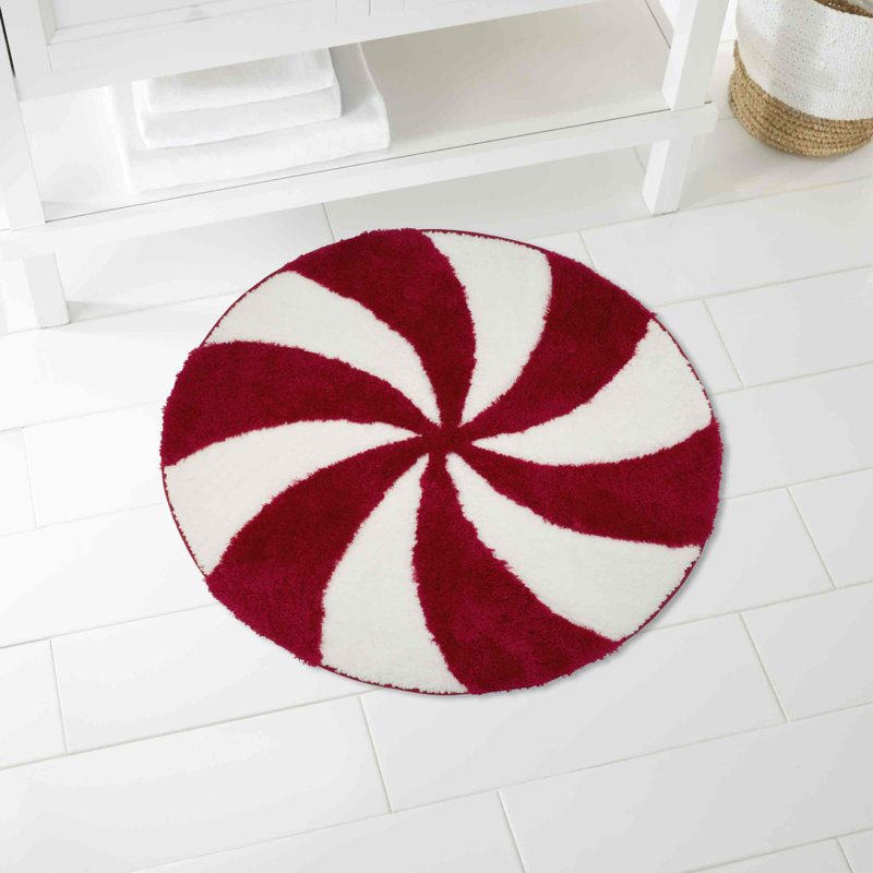 The Holiday Aisle® Peppermint Candy Rug | Wayfair