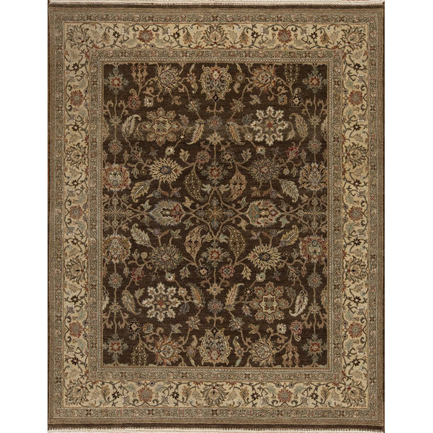Samad Rugs Sovereign Oriental Hand-Knotted Wool Cream/Camel Area Rug ...