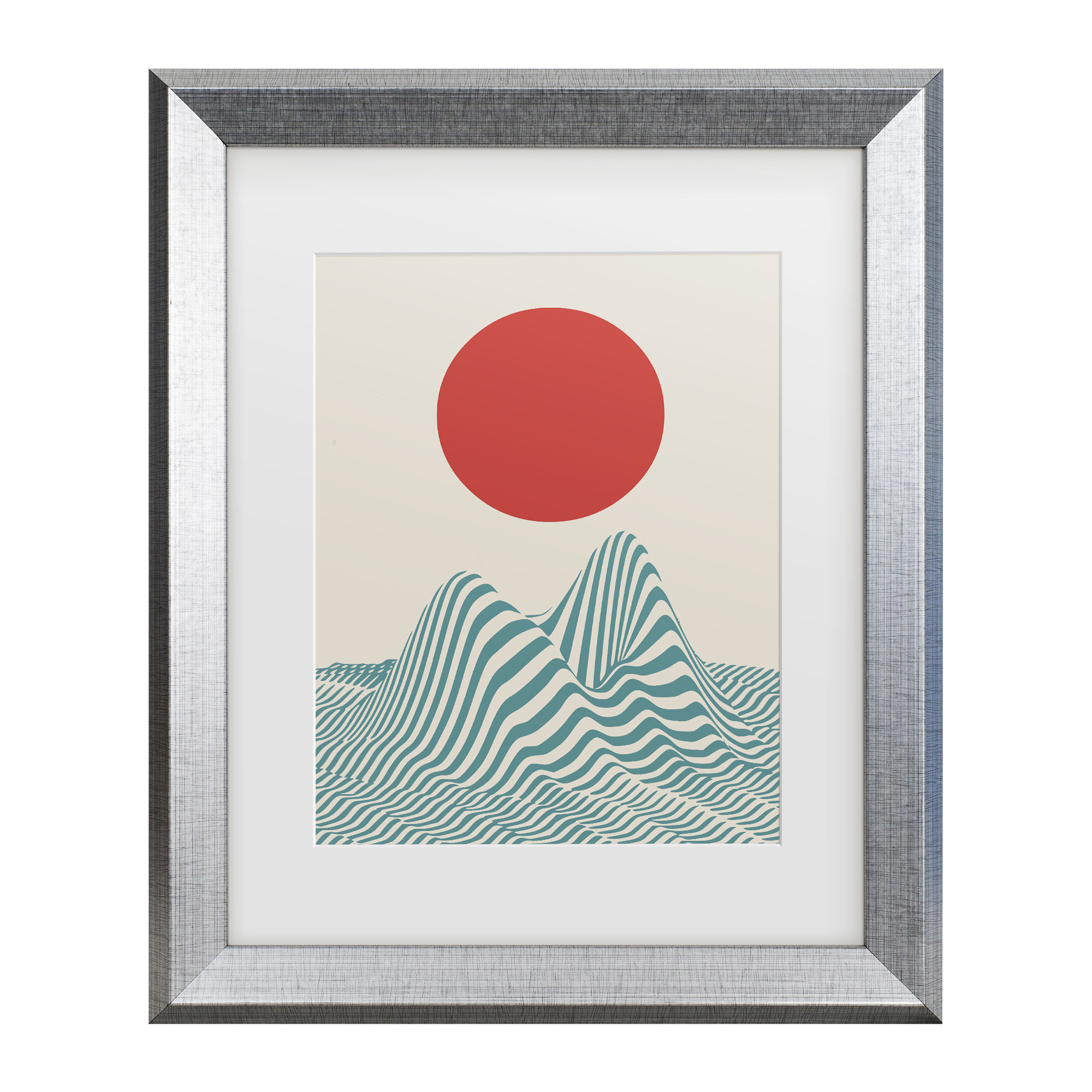 Ebern Designs Bolog Little Dean Sun Dune Matted Framed Art | Wayfair