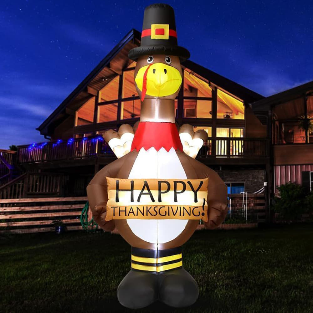 The Holiday Aisle® 12FT Giant Blow Up Thanksgiving Inflatable Turkey ...