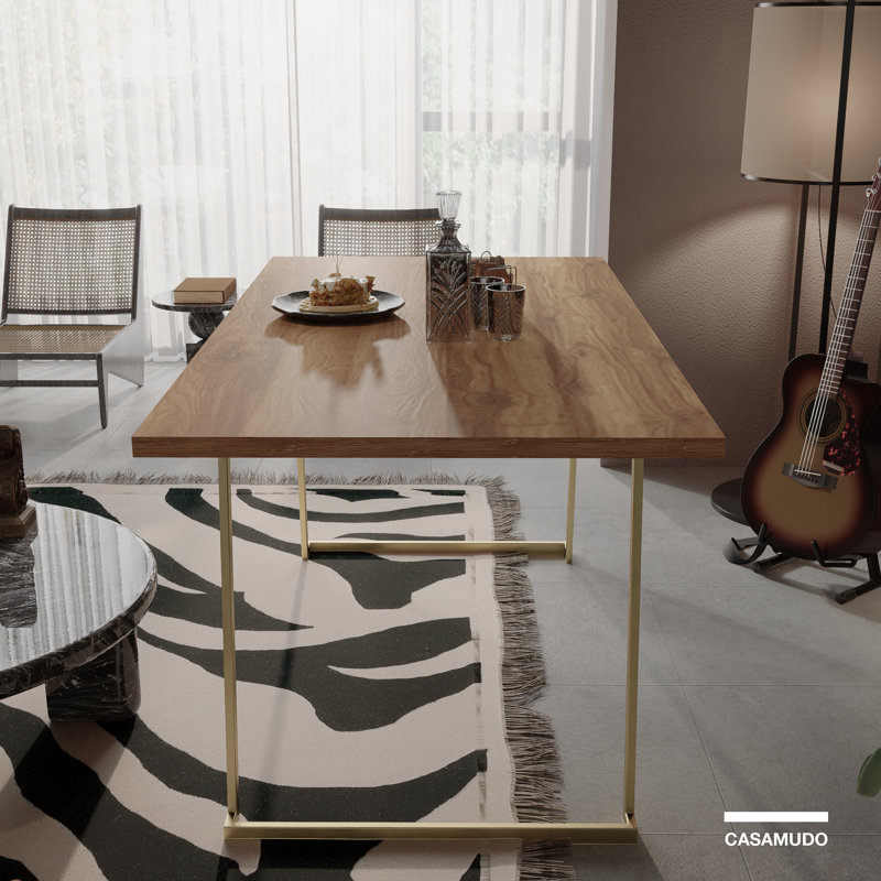 Mercer41 Hamforrd Walnut Rectangular Wooden Table, 64 Inch, Quality ...