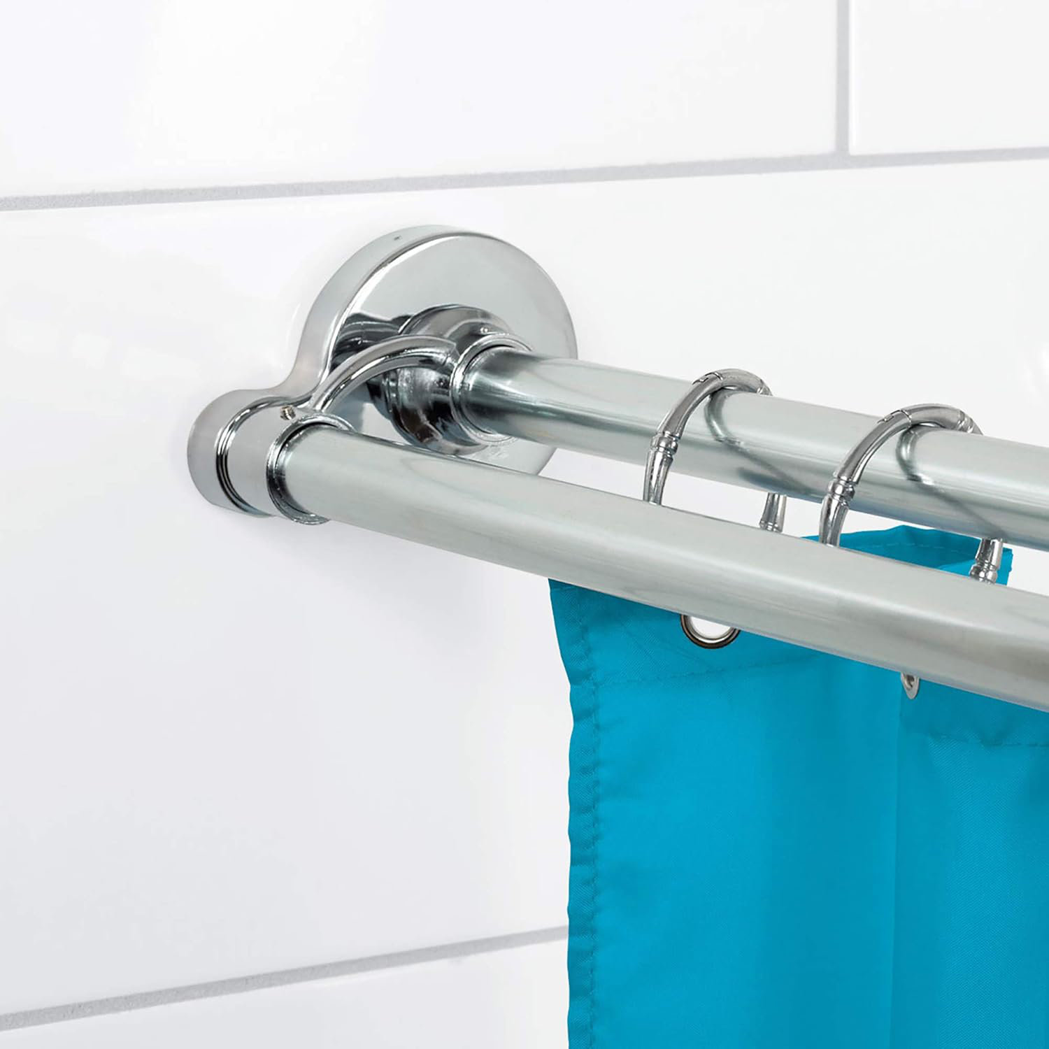 BEFIHO Rustproof Double Shower Curtain Rod, Adjustable 44 To 72 Inches ...