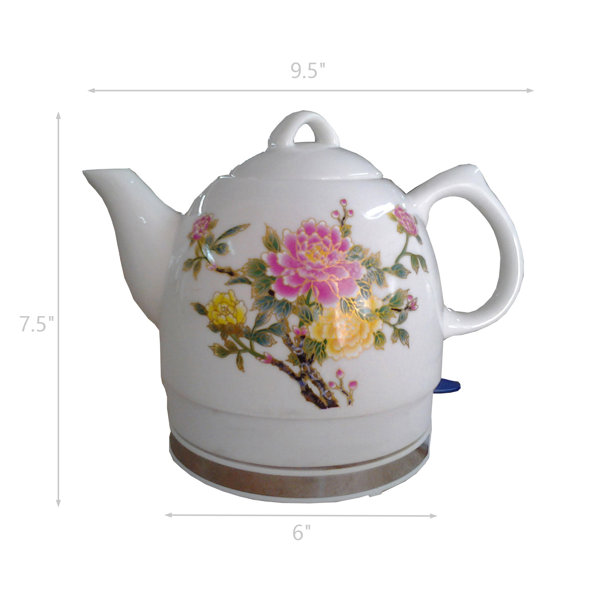 FixtureDisplays Ceramic Electric Tea Changing Color Pattern Kettle ...