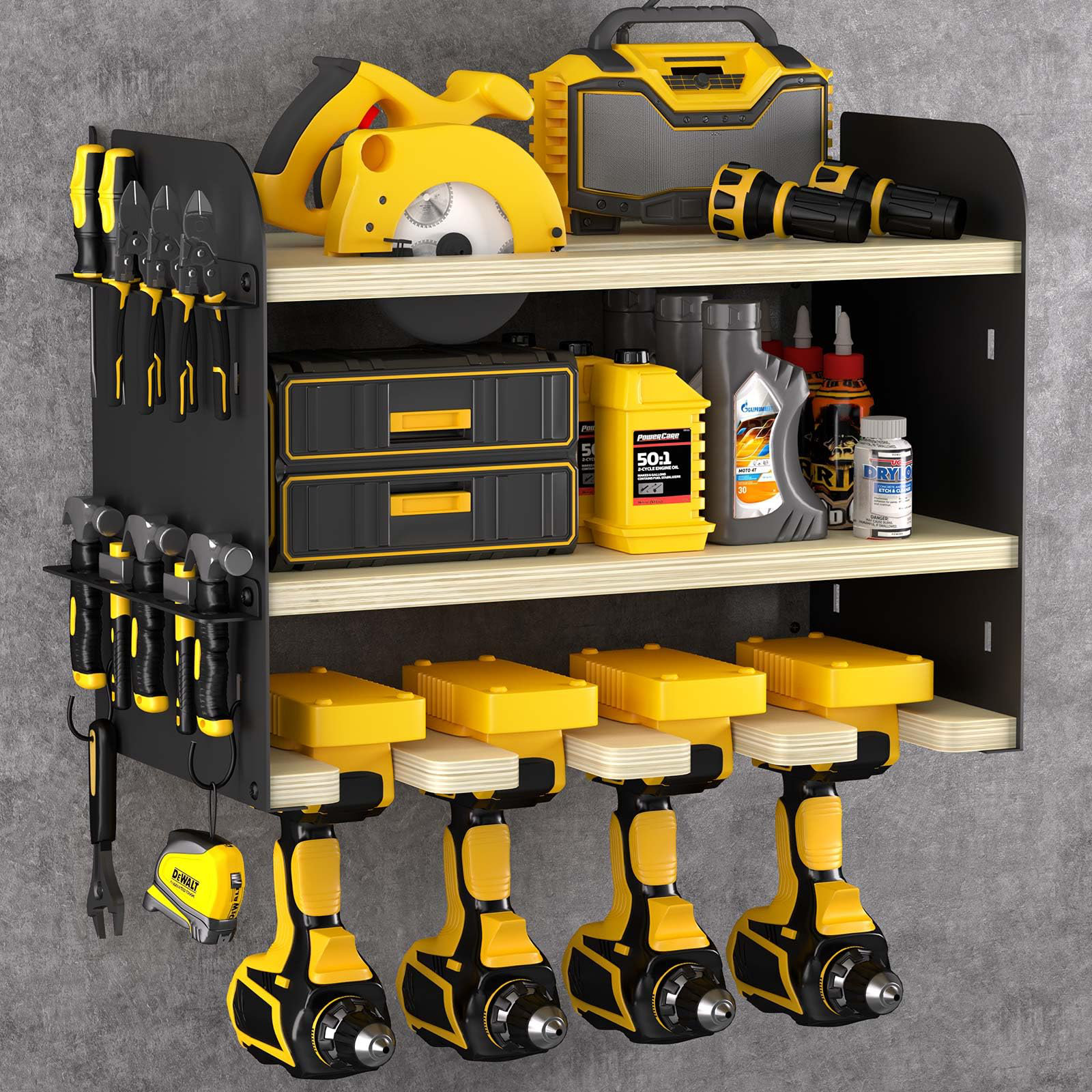WFX Utility™ Power Tool Organizer Wall Mount,Cordless Tool Organizer ...