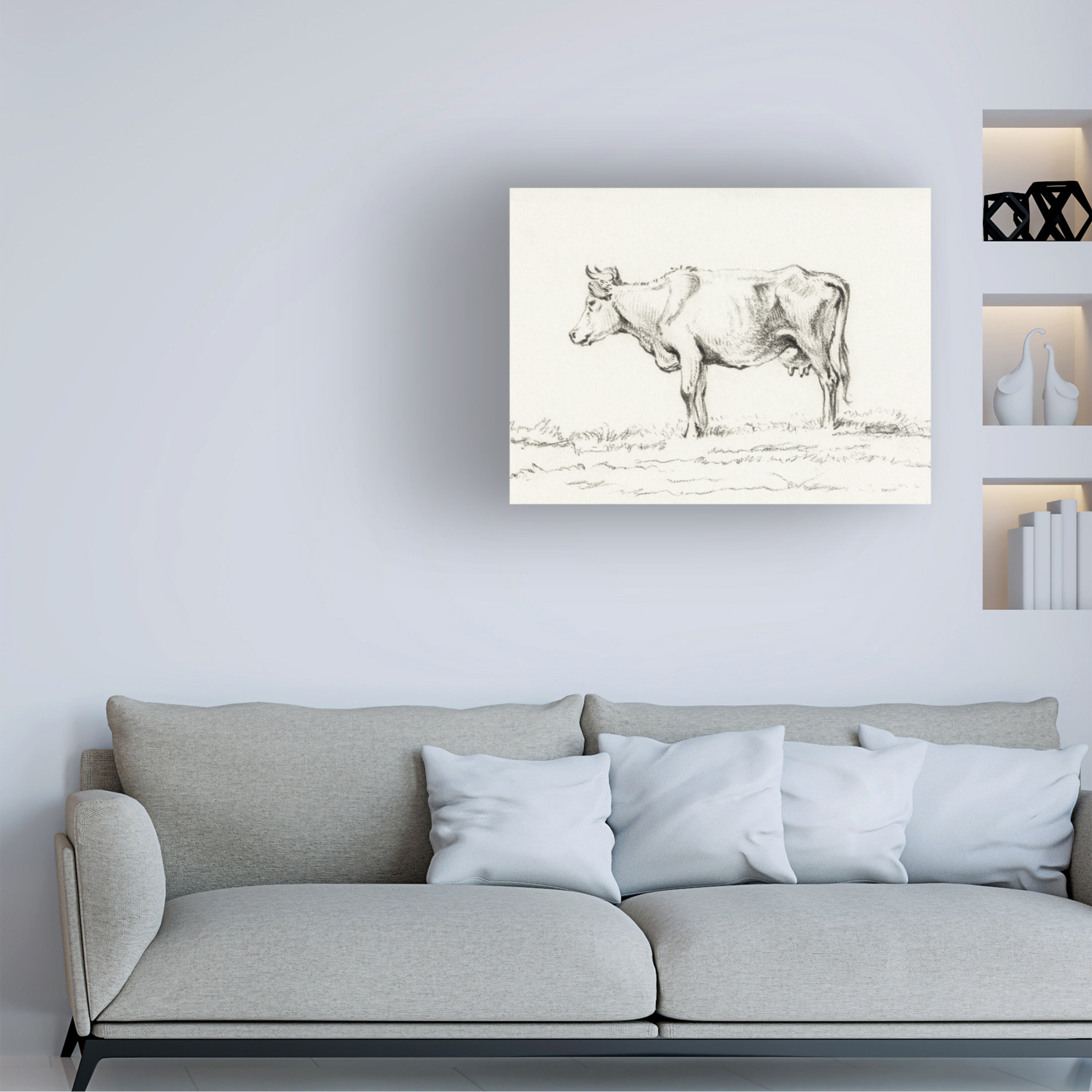 Trademark Fine Art Modern & Contemporary " Bernard Cow Sketch I " on ...