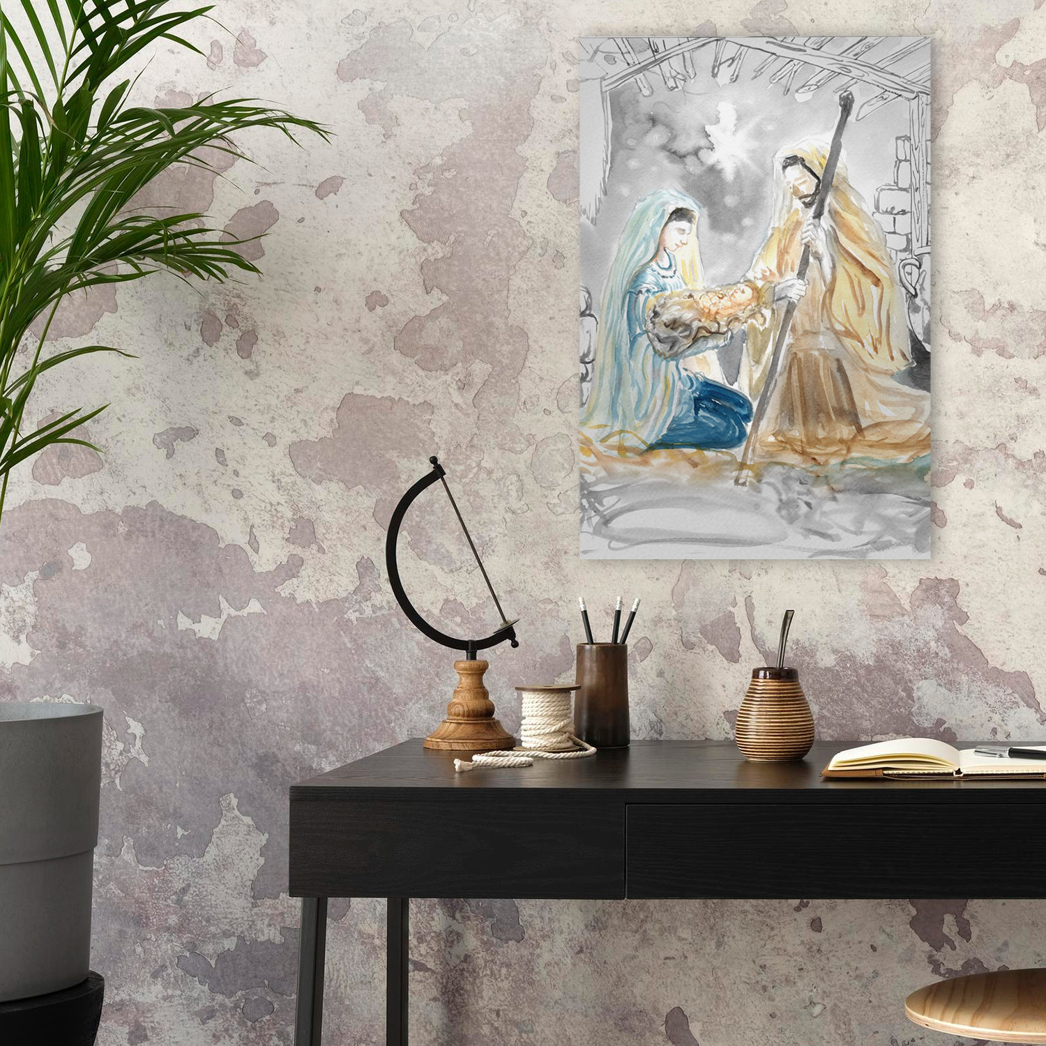 Astoria Grand The Manger's Light - Contemporary Nativity Scene Holy ...