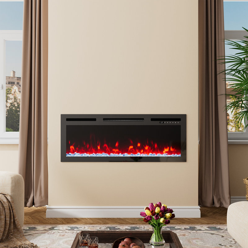 Symple Stuff 36 inches Inserted Electric Fireplace with Remote ...