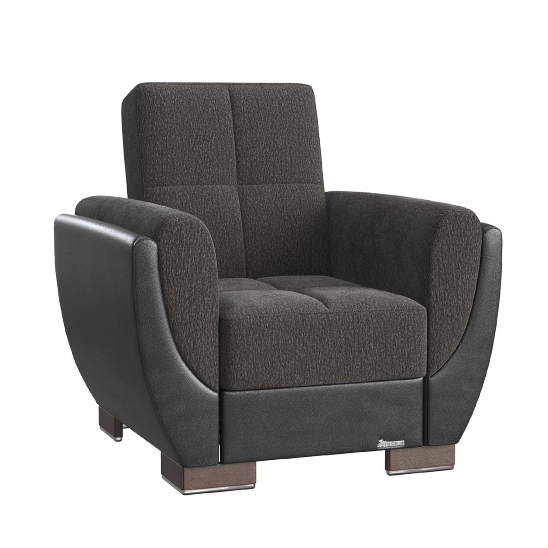 Corrigan Studio® Upholstered Convertible Armchair with Storage | Wayfair