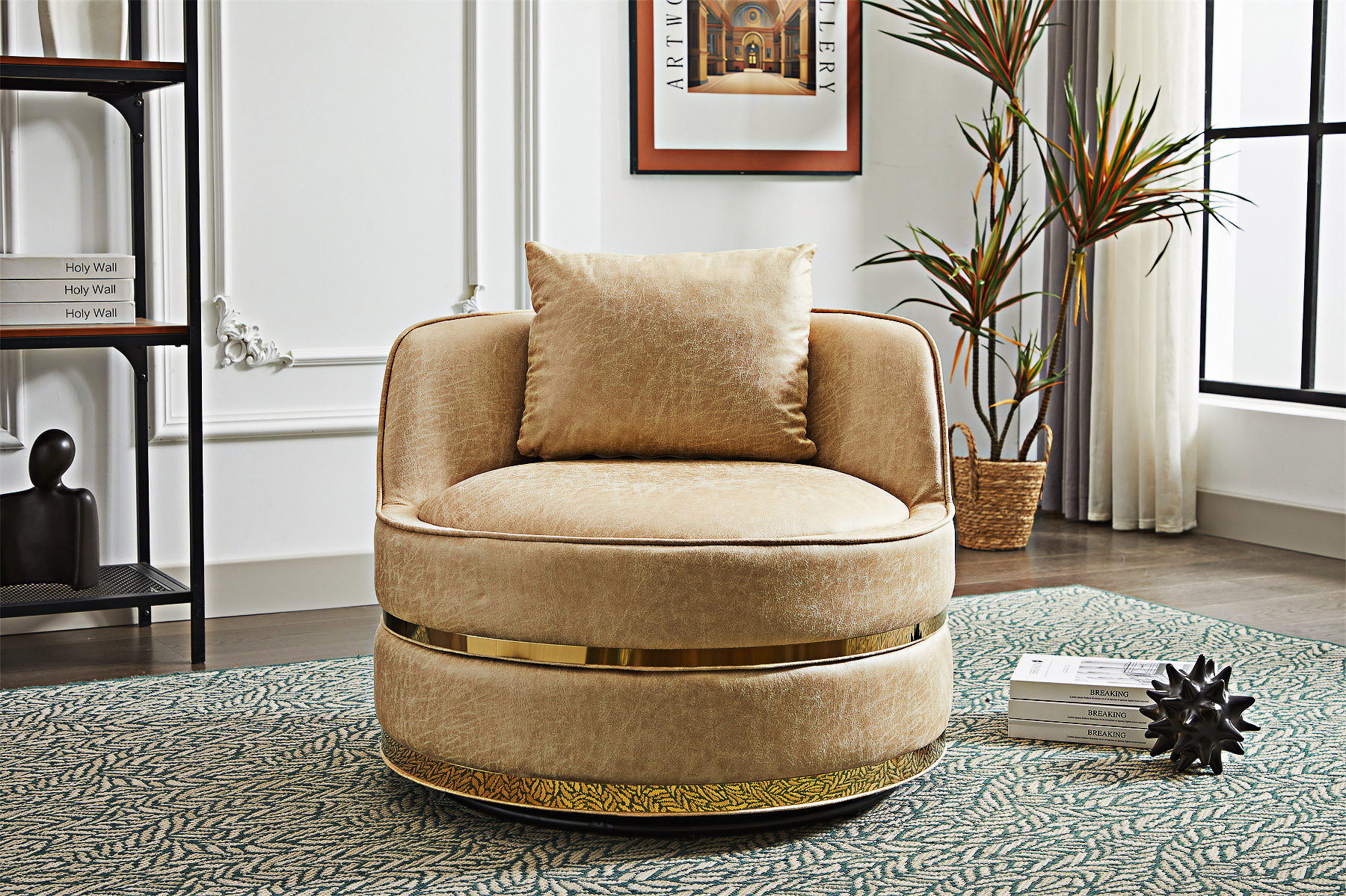 Mercer41 Modern Swivel Accent Chair Barrel Chair - Wayfair Canada