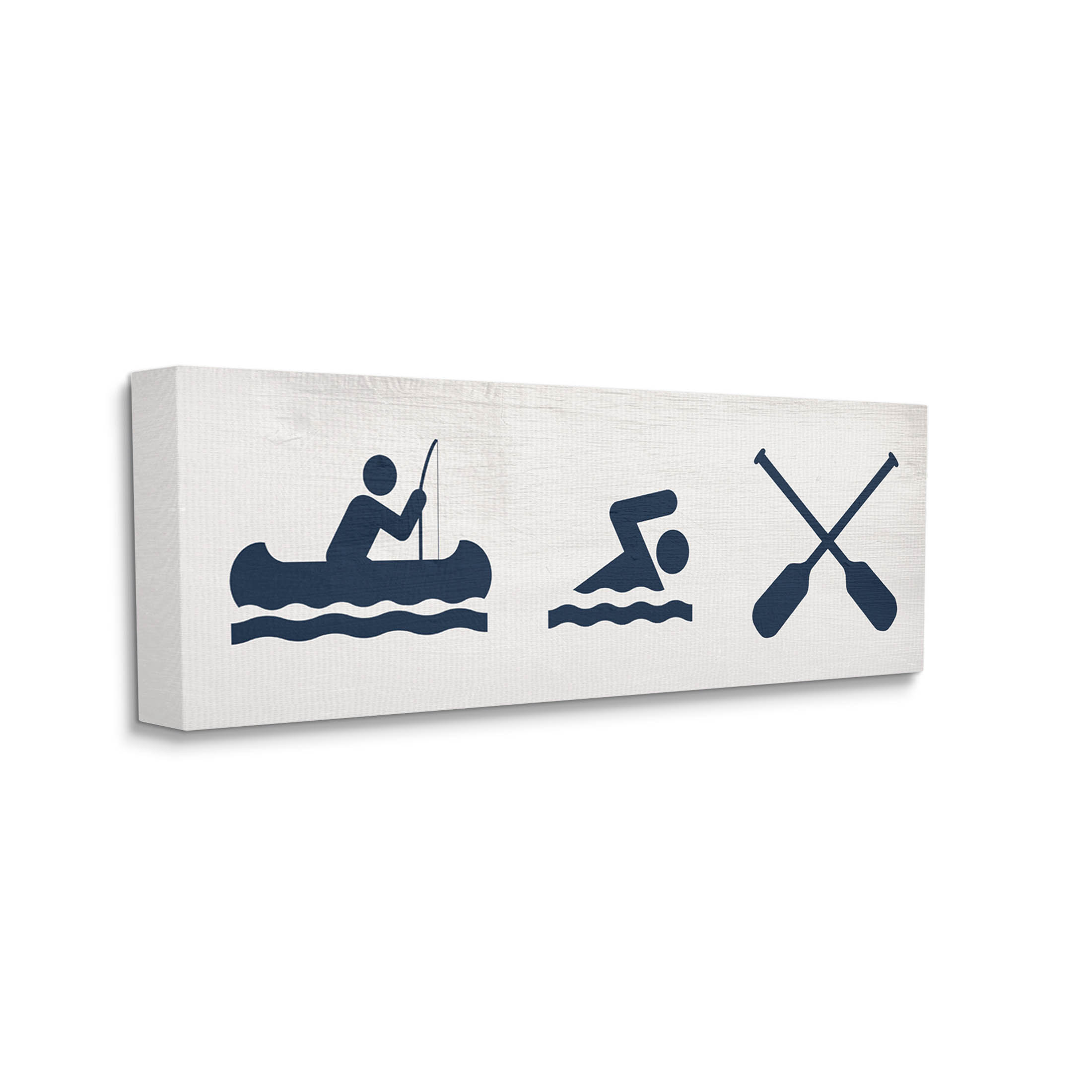 Stupell Industries Lake Water Activities Sign Canvas Wall Art By Lil ...