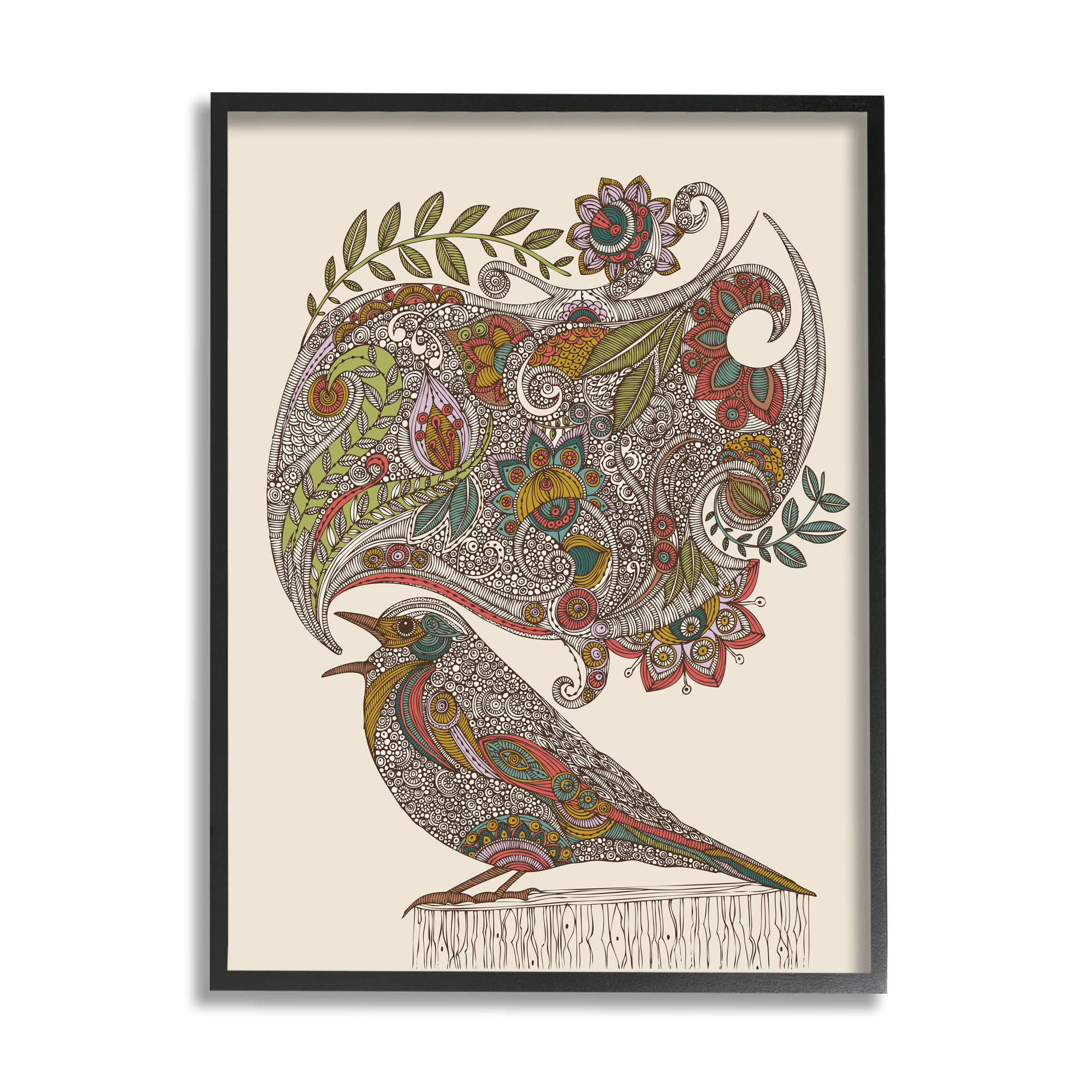 Stupell Industries Bird Complex Paisley Patterns Botanical - Wayfair Canada