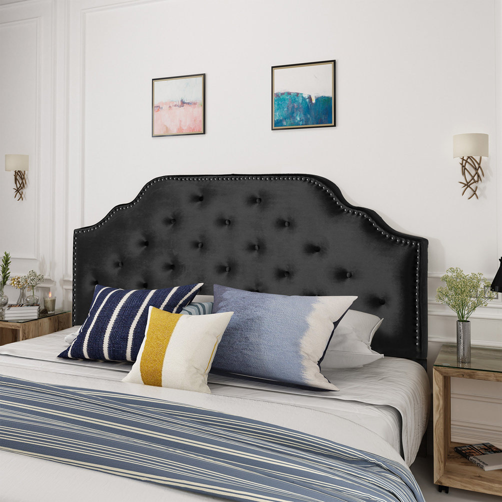 Mercer41 Tufted Upholstered Headboard With Durable Metal Legs - Wayfair ...