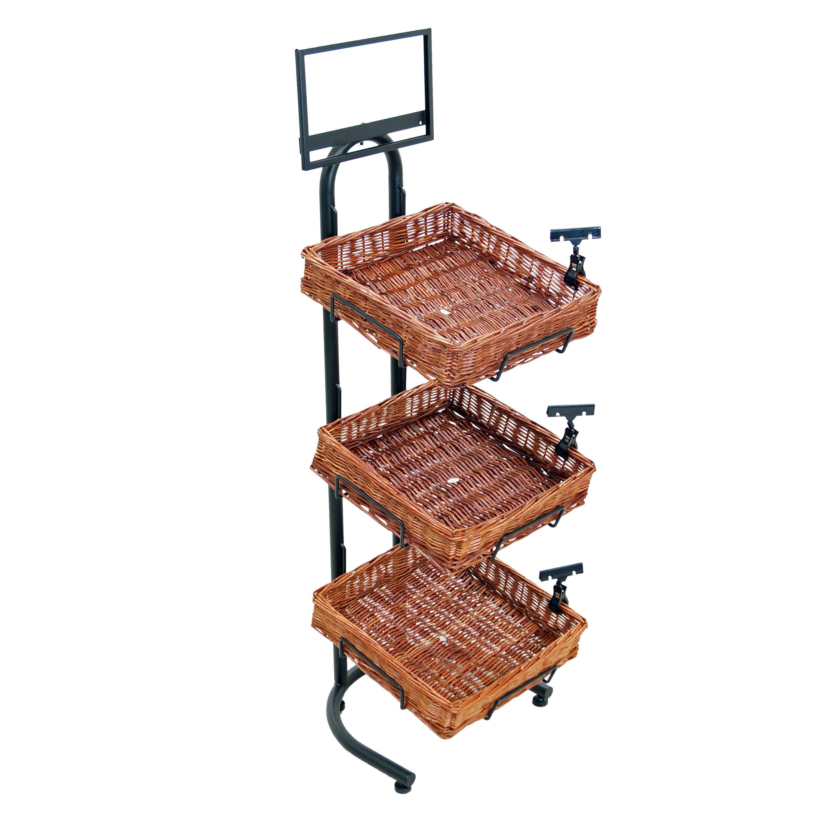 Mobile Merchandisers 3-Tier Basket Display - Wayfair Canada