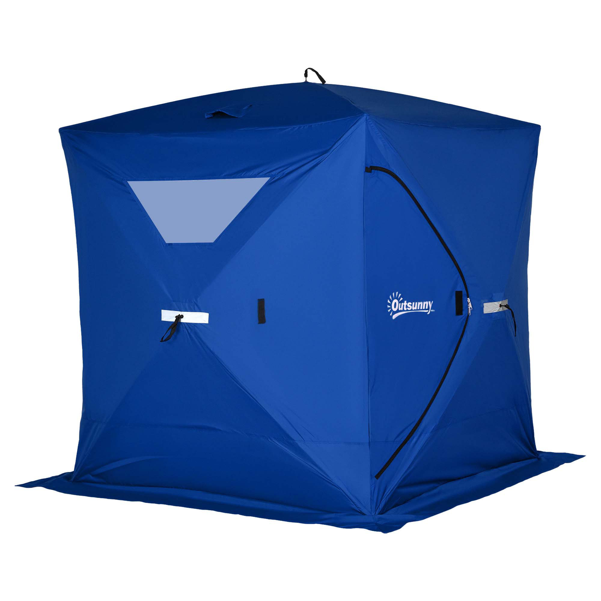 Galibens Outsunny Ice Fishing Shelter, Pop-Up Portable Ice Fishing Tent ...