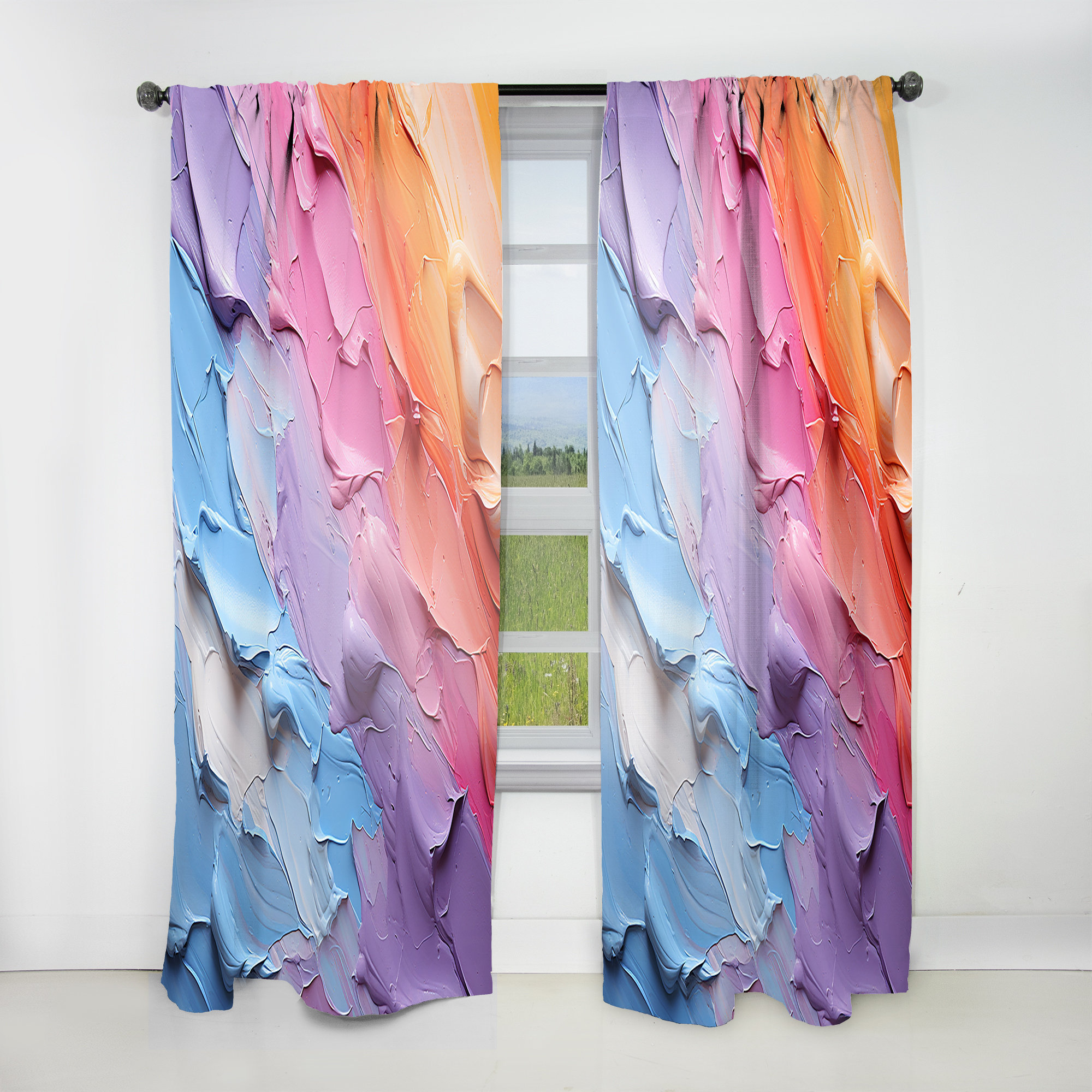 Design Art Rainbow Hue Harmony - Rainbow Curtain - Velvet Room ...