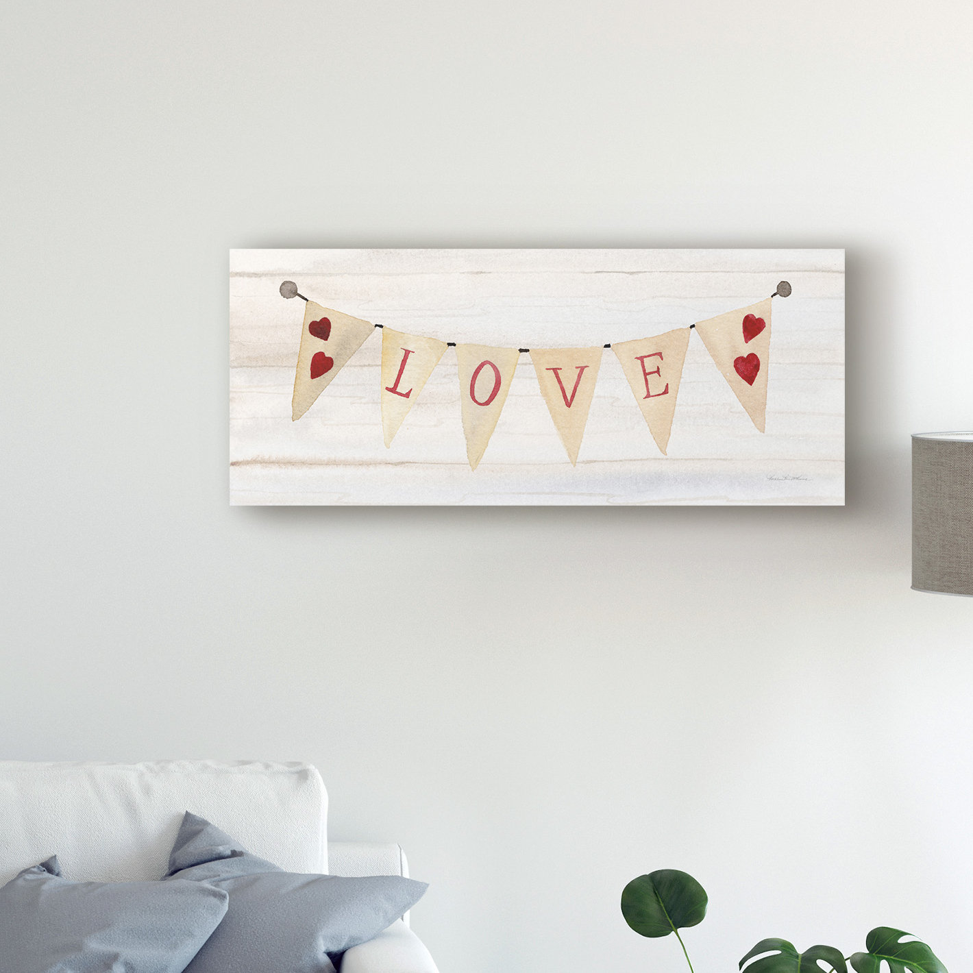 Winston Porter 'Rustic Valentine Banner II' Textual Art on Wrapped ...