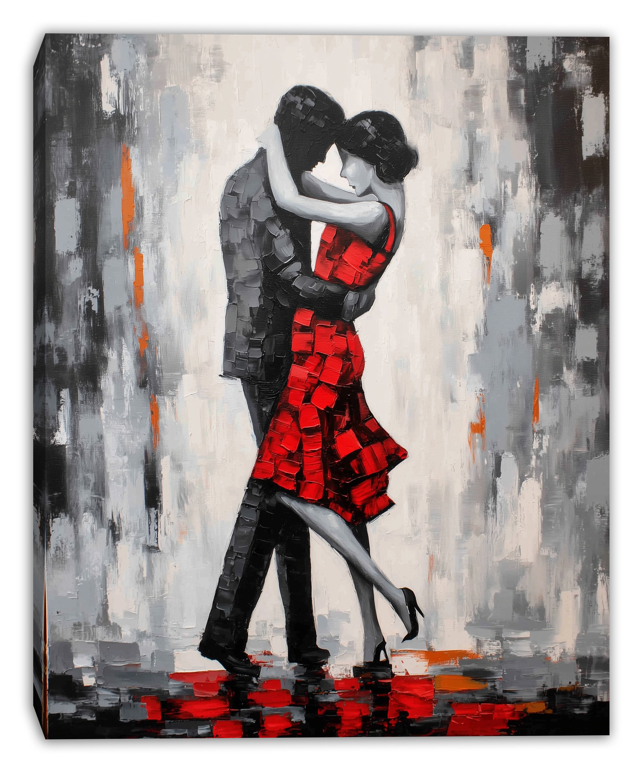 Ophelia & Co. Midnight Tango Red Dress Embrace Wrapped Canvas Wall Art ...