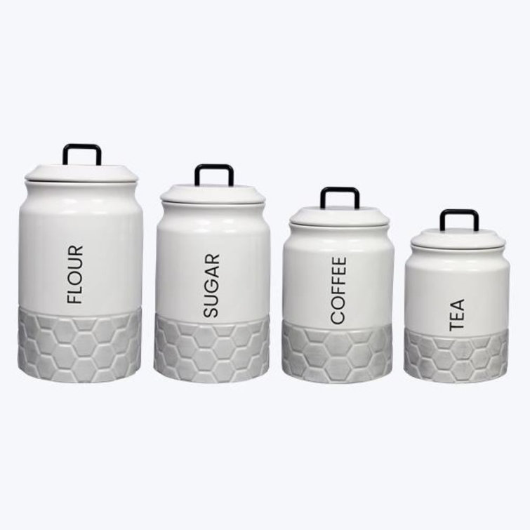 Love Happy Creations LLC Ceramic / Porcelain Canister - Set of 4 | Wayfair