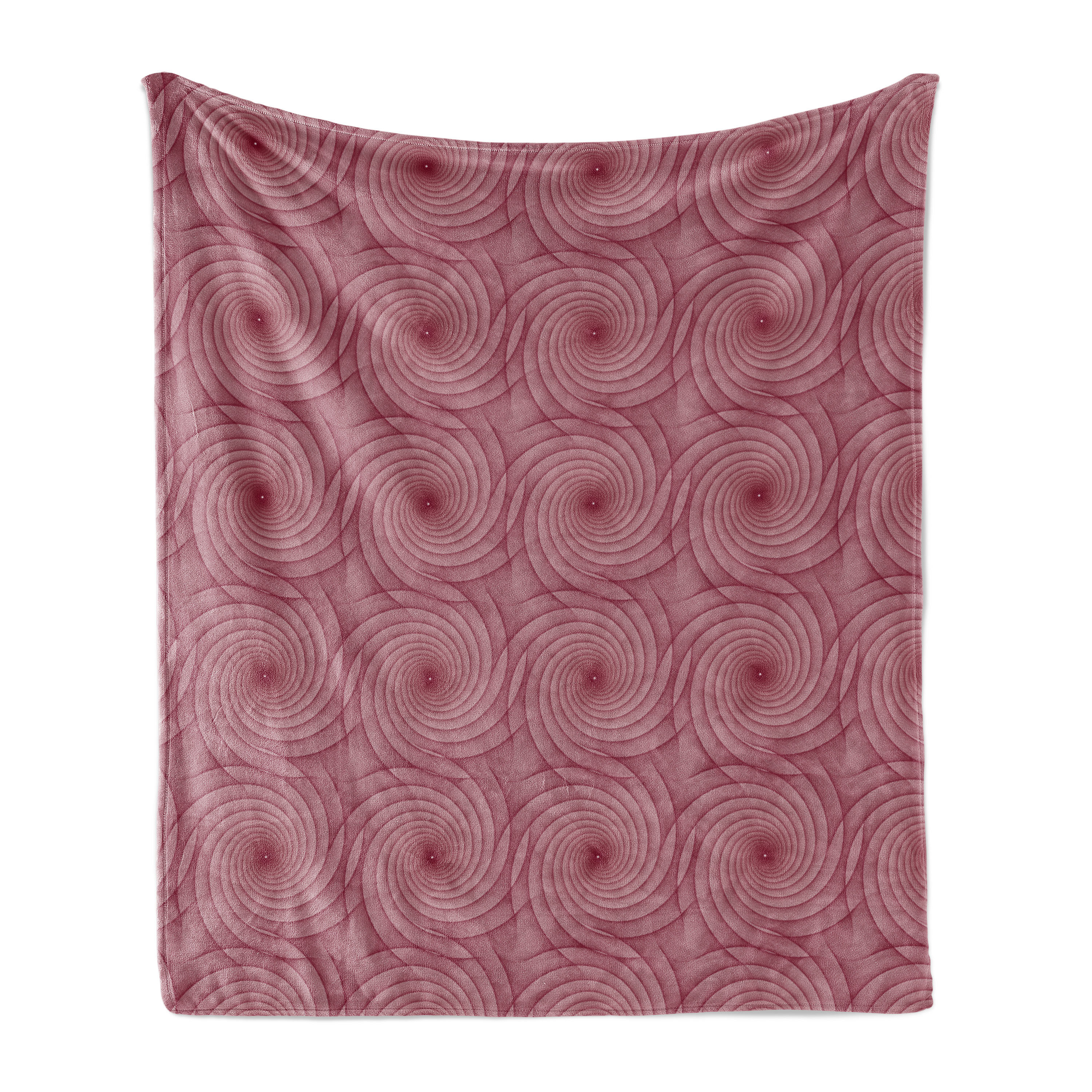 Ambesonne Maroon Fleece Throw Blanket Spirals Motifs Graphic Art Pale ...