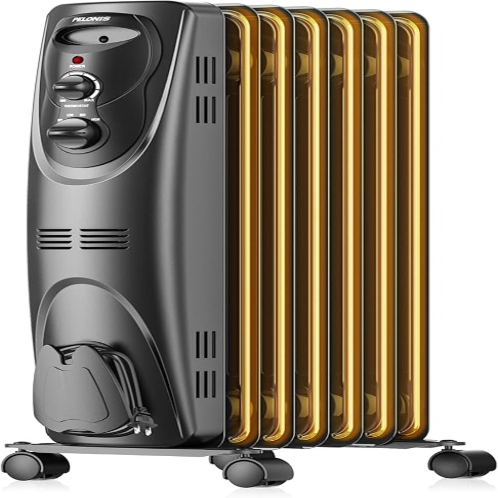 BUILTCO Oil Filled Radiator Heater For Indoor Use Large Room Safe With ...