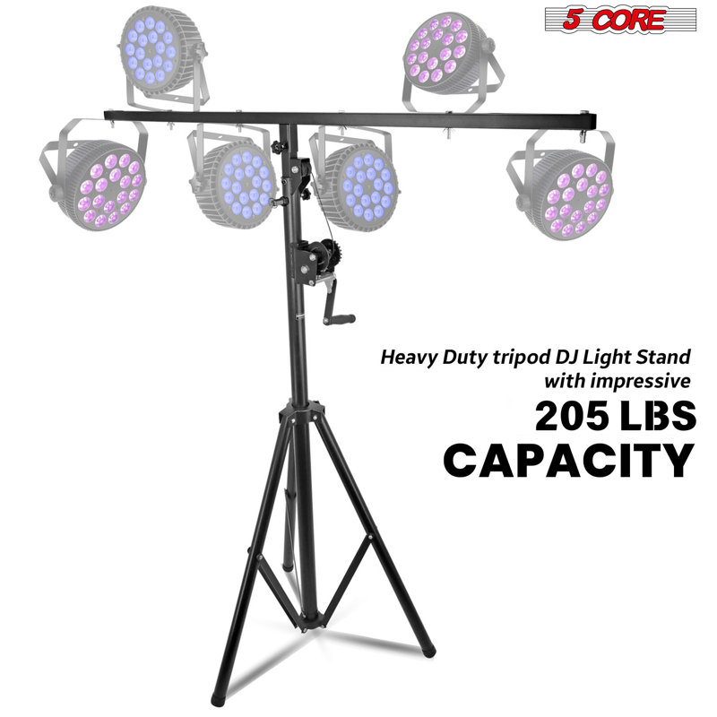 5 Core DJ Light Stand Heavy Duty Crank-Up Adjustable Tripod for Stage ...