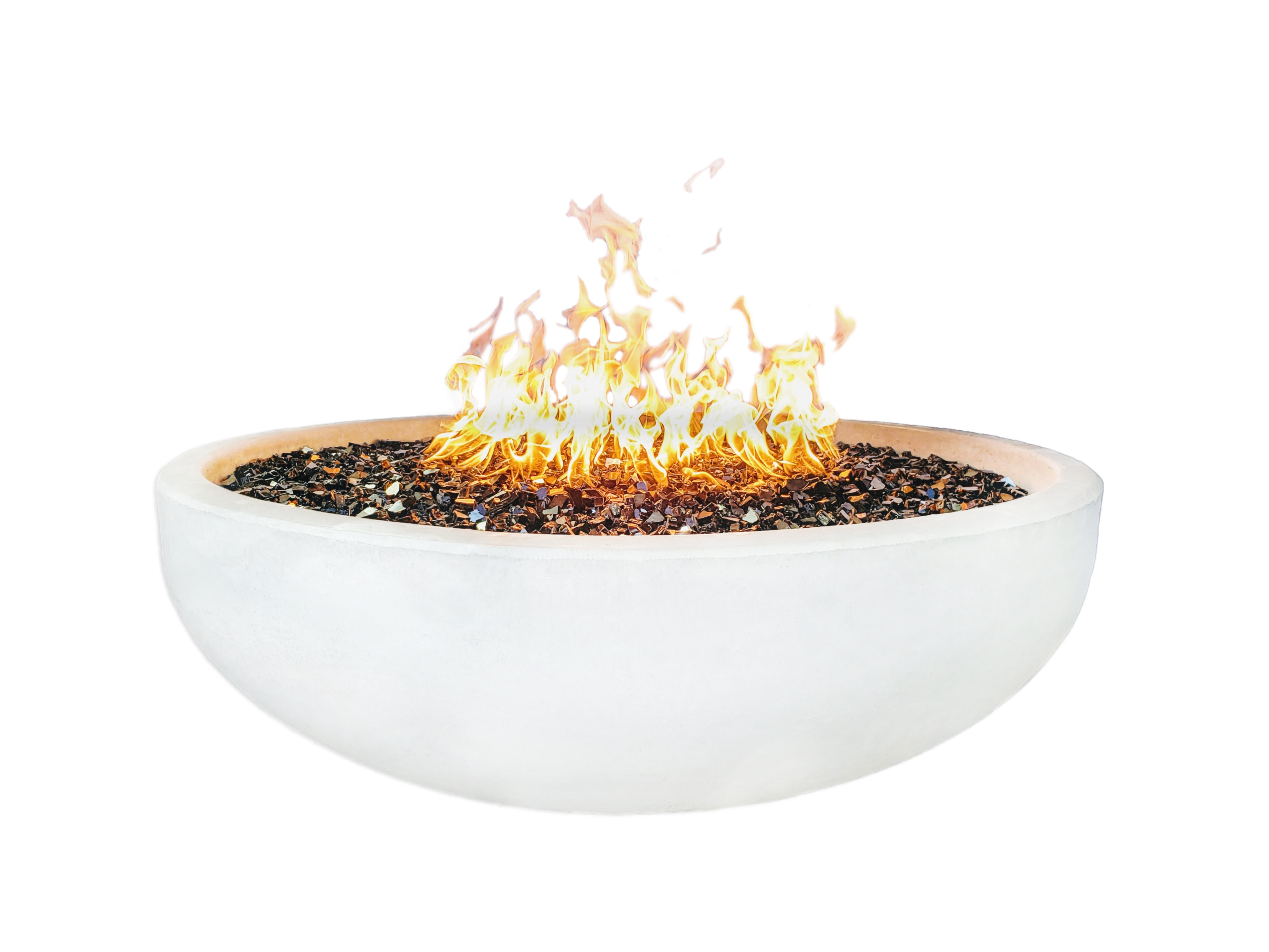 Brayden Studio® Azemina 48" Solid Concrete Gas Fire Pit | Wayfair