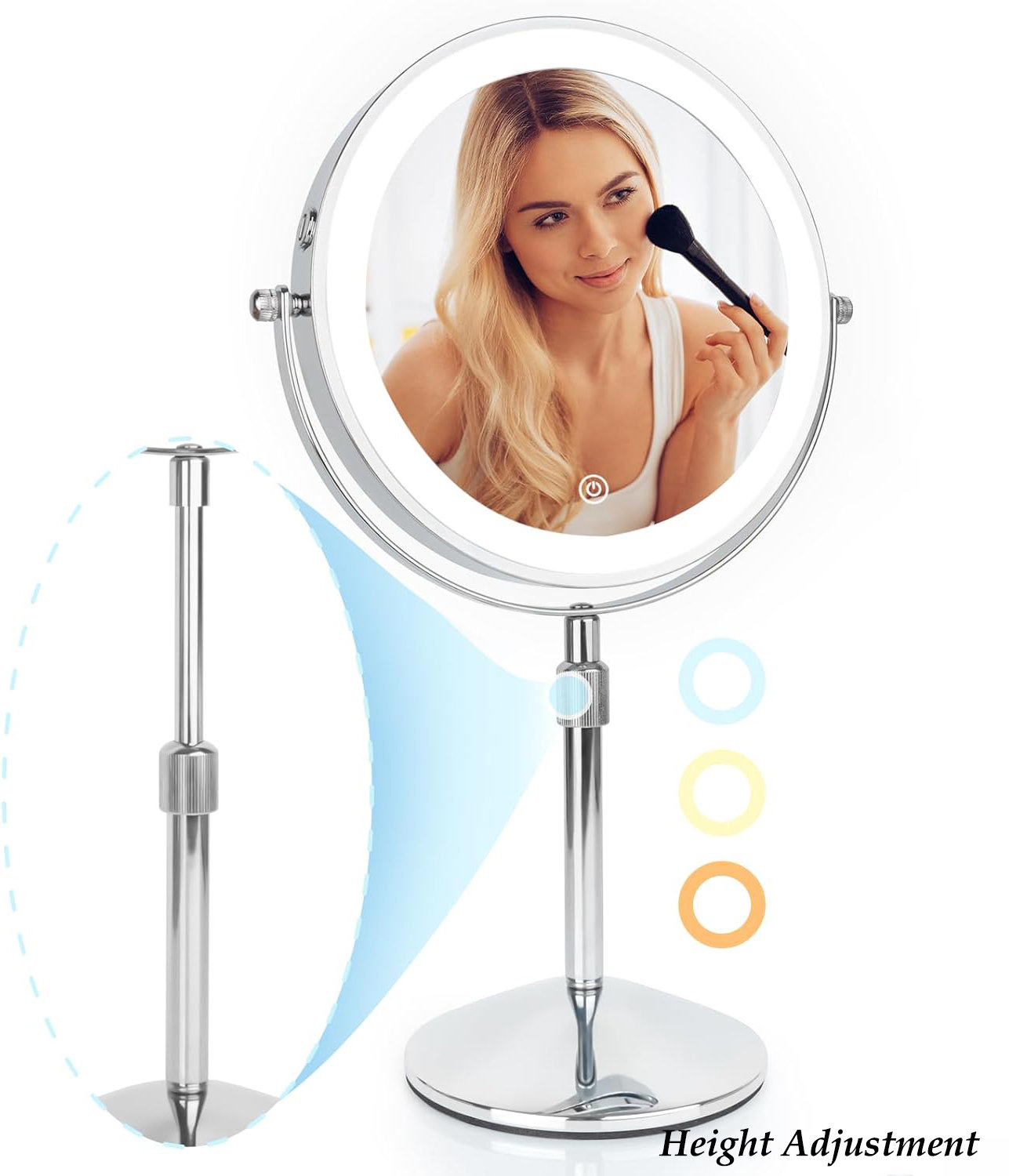 Symple Stuff Aerilynn Metal Round Floor Mirror | Wayfair