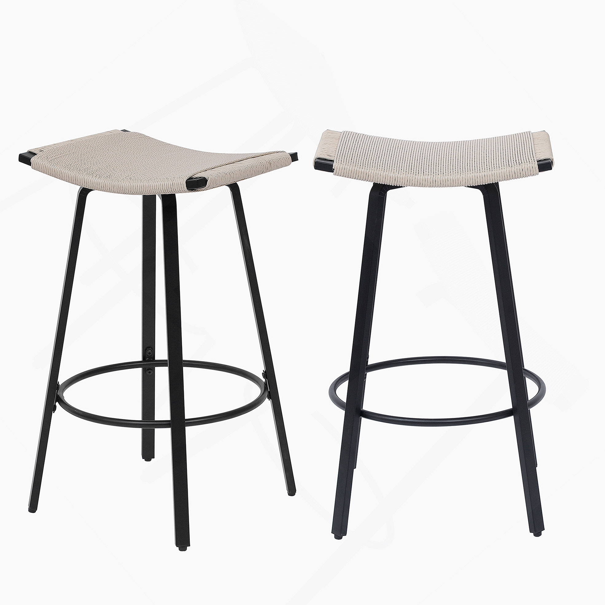 DSUNNER Versatile Counter Height Bar Stools With Handwoven PVC Weave ...