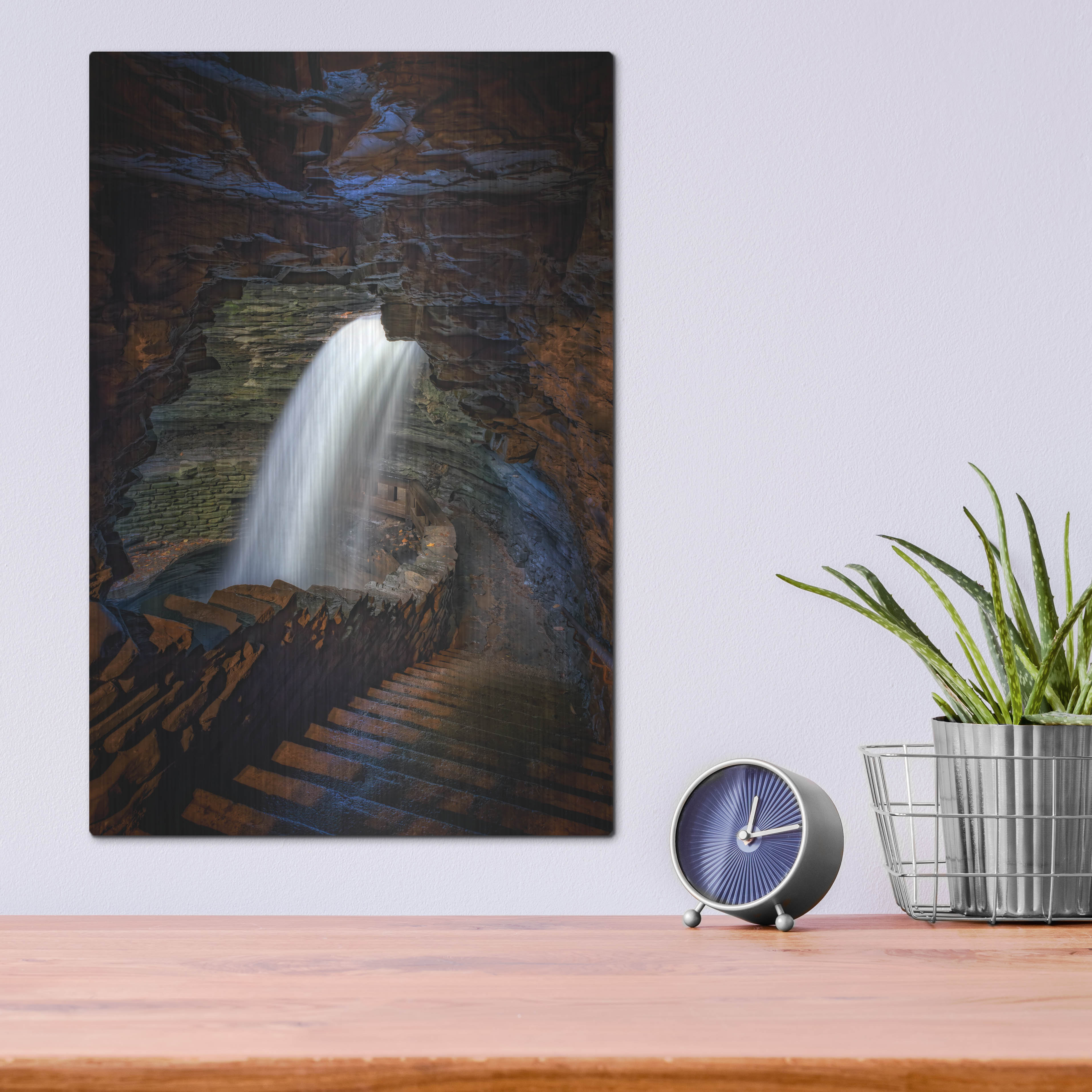 Millwood Pines 'Approach To The Cavern Cascade' by Rick Berk Metal Wall ...