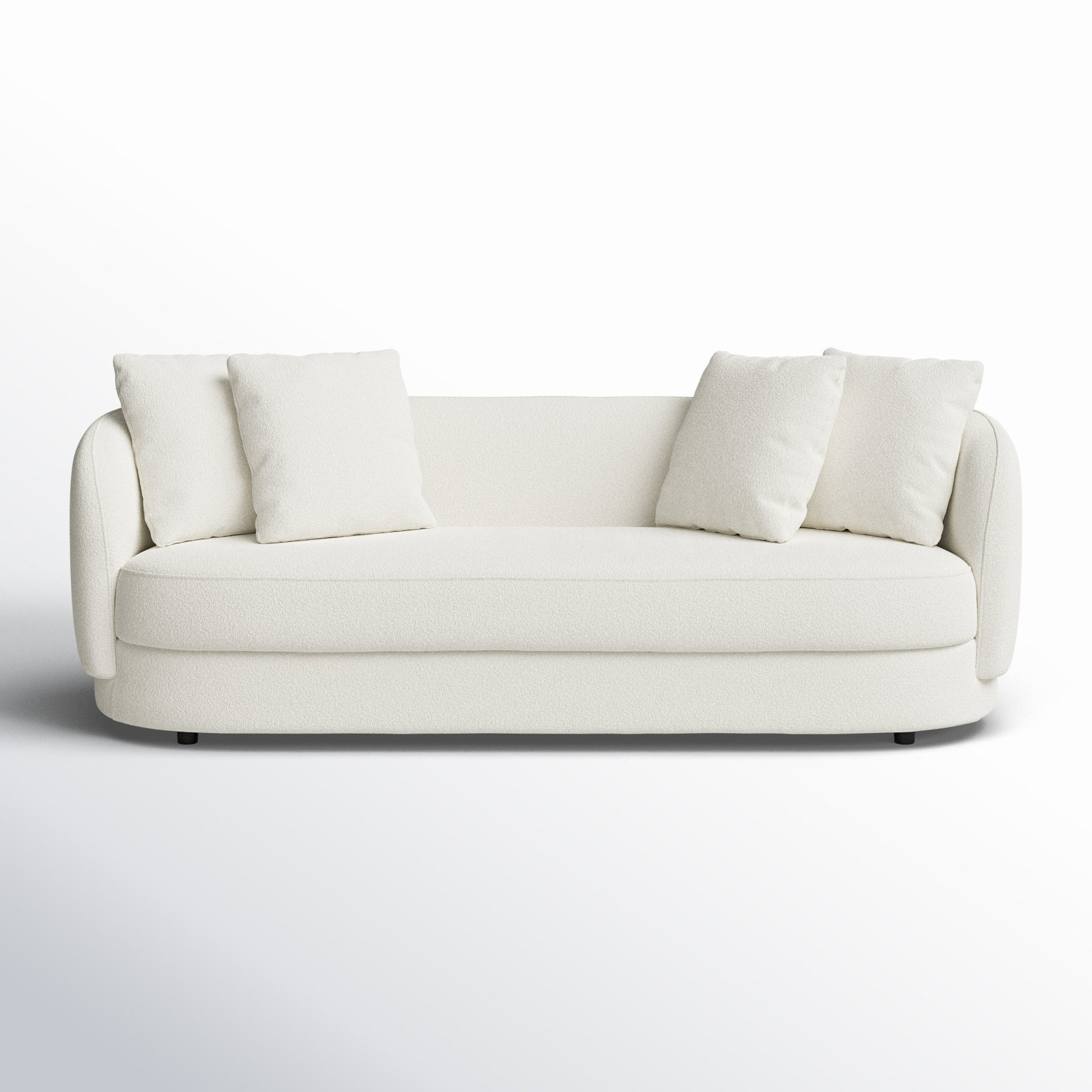 Wade Logan® Aubreir Japandi Style Luxury Modern Boucle Fabric Curvy ...