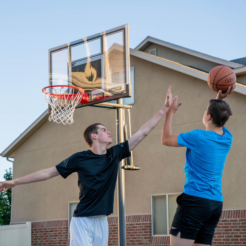 Lifetime Height Adjustable In-Ground Basketball Hoop (54" Polycarbonate ...