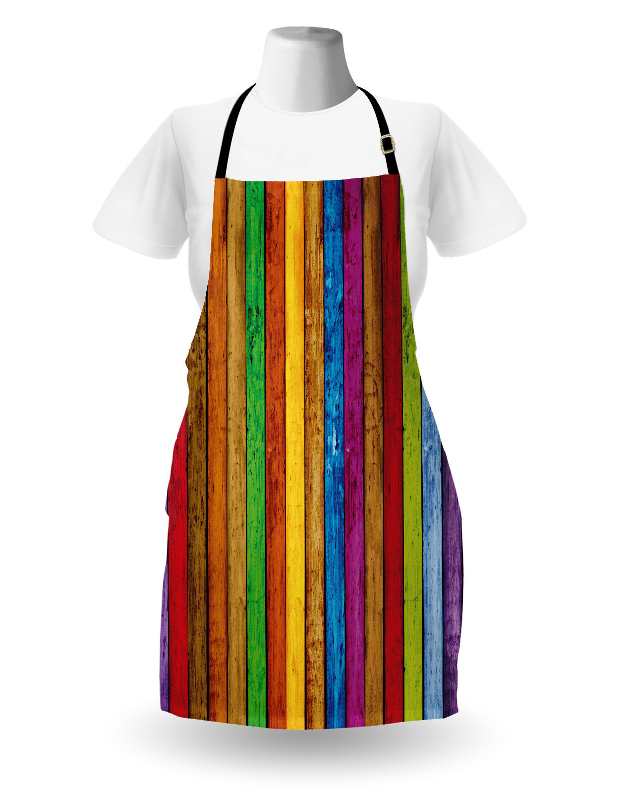 East Urban Home Rainbow Apron Unisex, Vibrant Wooden, Adult Size ...