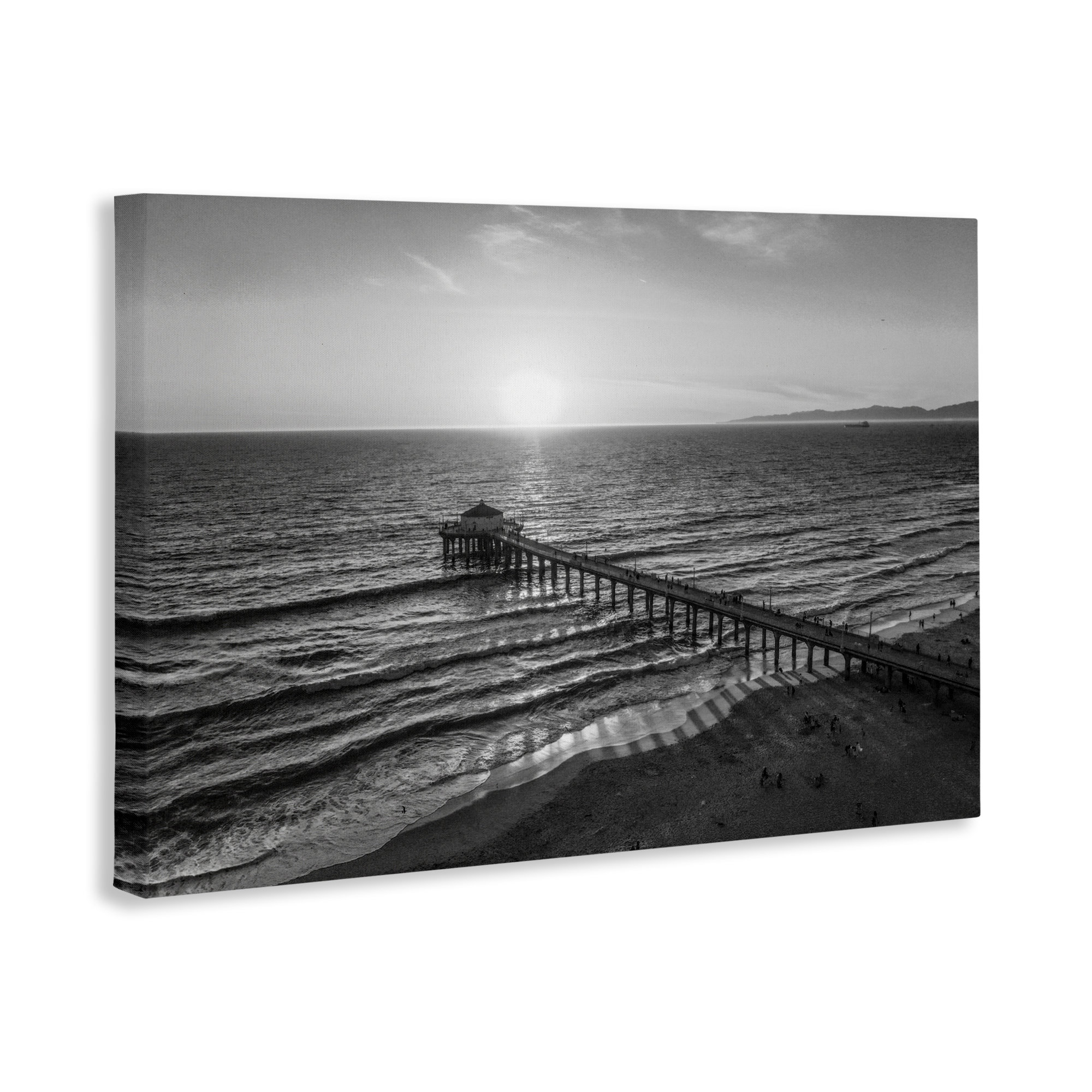 Highland Dunes Serene Morning Pier Canvas, design by Jeff Poe ...