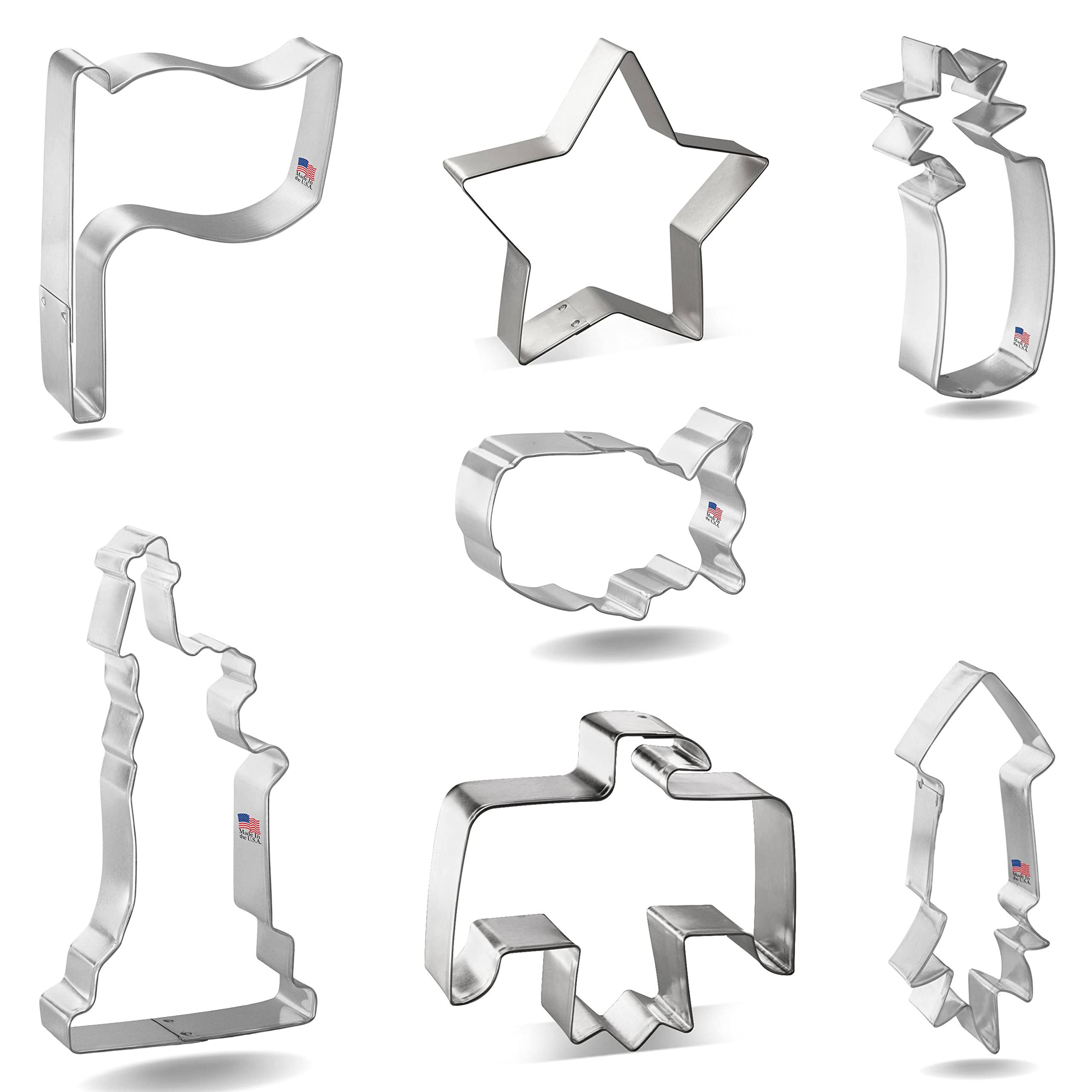 CookieCutter.com Cookiecutter.Com 7 Piece Patriotic Cookie Cutter Set ...