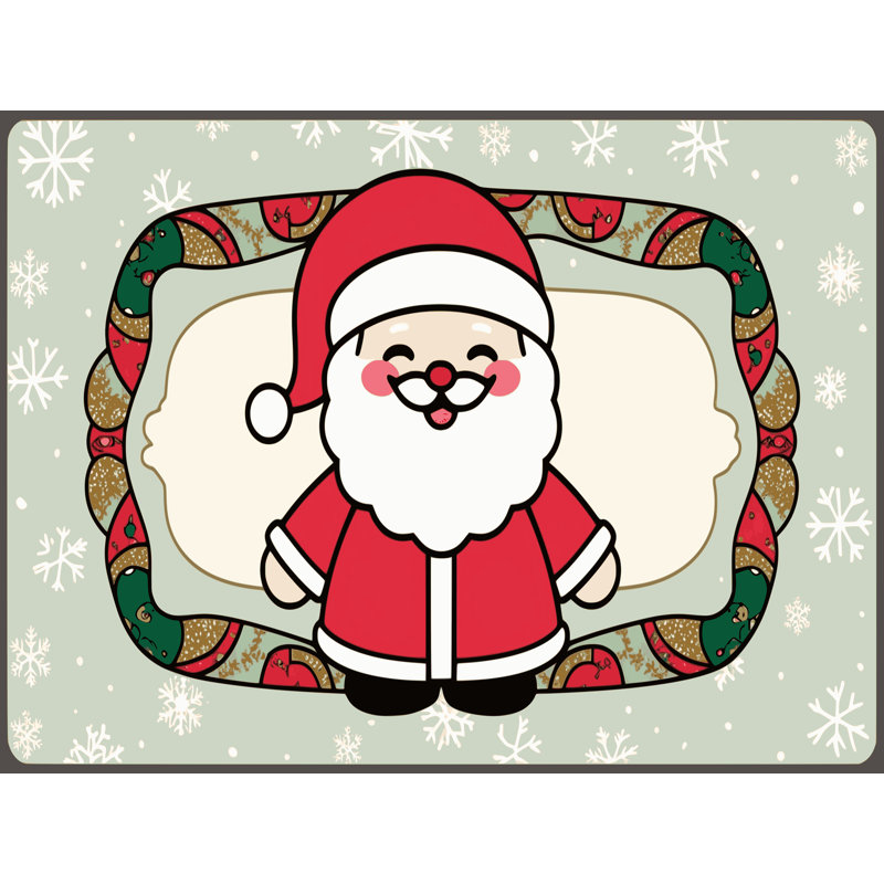 The Holiday Aisle® Christmas Winter Holiday Rug | Wayfair