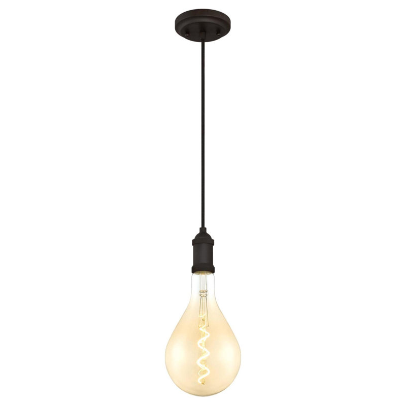 Westinghouse Lighting 1 - Light Single Bulb Pendant with Wrought Iron ...