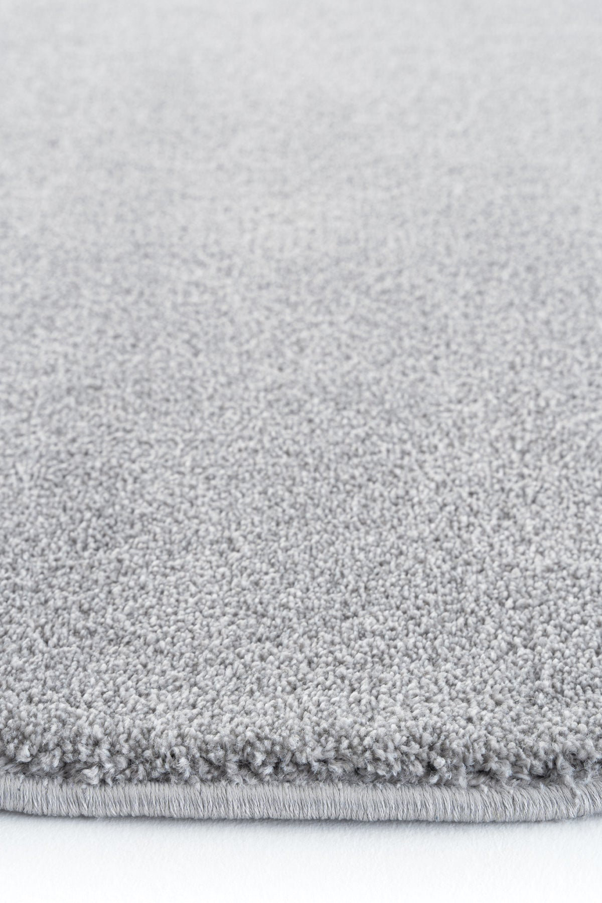 Ebern Designs Grey Plain Bedroom Rug in Round size, Machine Made using ...