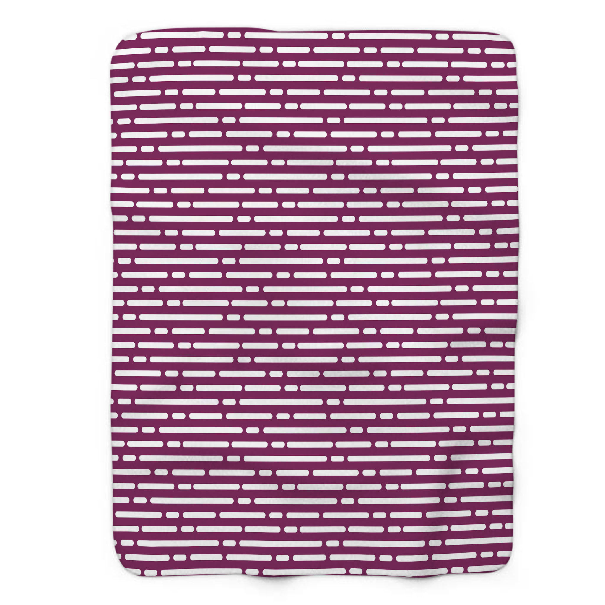 MentionedYou Striped Magenta - 1 Piece Premium Sherpa Blanket | Wayfair