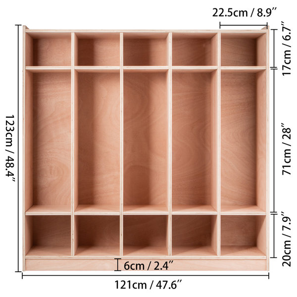 VEVOR 5 Section Preschool Cubby Locker & Reviews | Wayfair