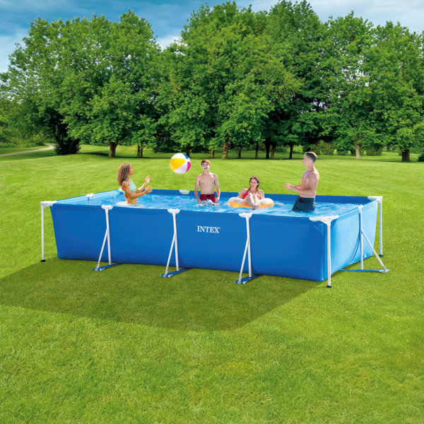 Intex New Intex Rectangular Frame Above Ground Swimming Pool & Reviews ...