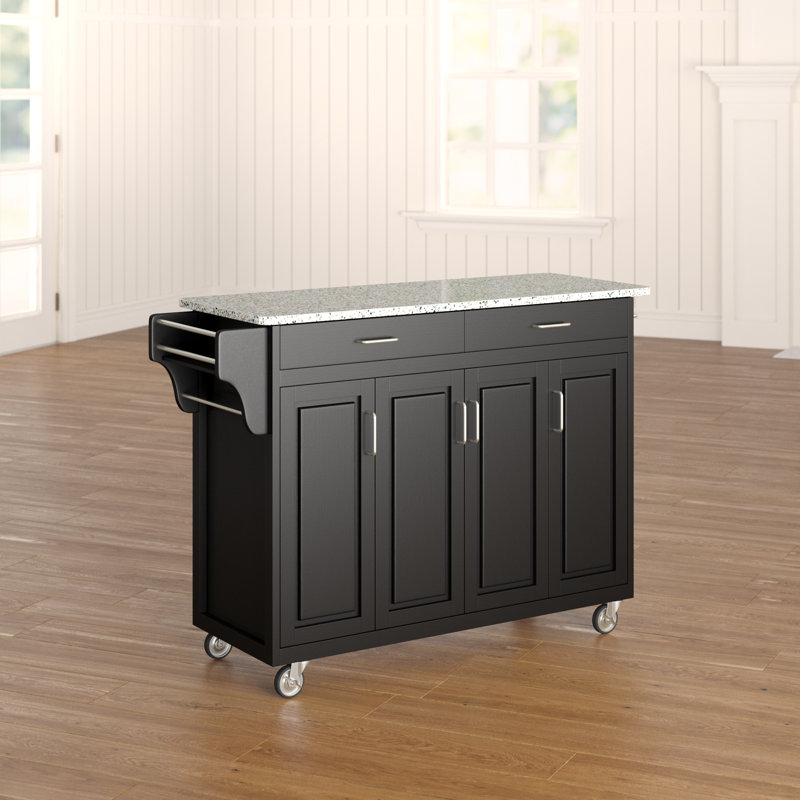 Red Barrel Studio® Littrell Kitchen Island with Granite Top & Reviews ...