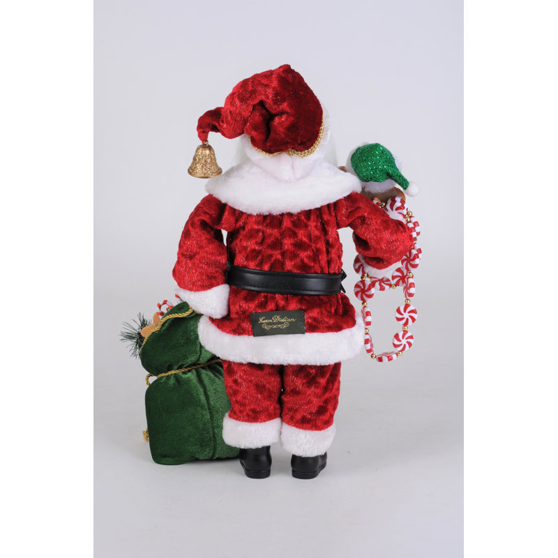 Karen Didion Originals Lighted Peppermint And Goodies Santa & Reviews ...